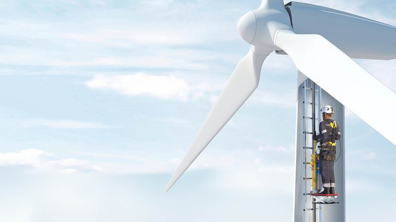 Climb Auto System for Wind Turbine Towers - 3S Lift