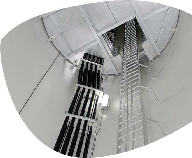 Aluminum Ladder for Wind Turbine Towers - 3S Lift